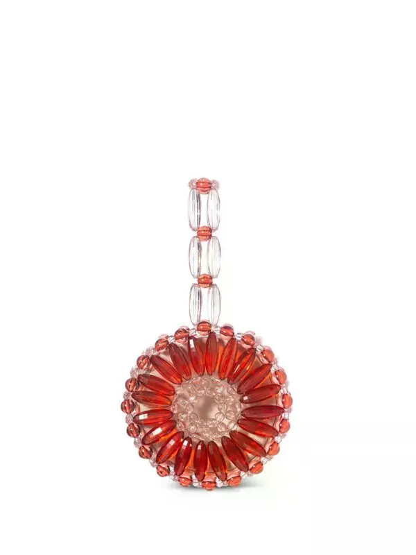 0711 TBILISI Arya Beaded Mini Bag - Red