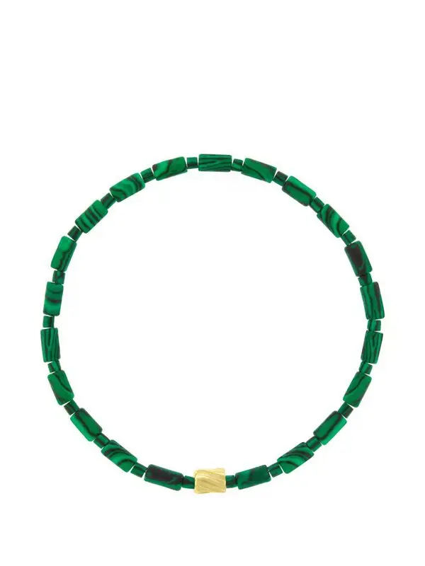 Luis Morais Malachite Beaded Bracelet - Gold