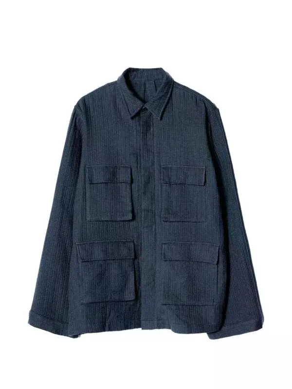 MAHARISHI Sashiko-stitch Pocket Shirt - Blue