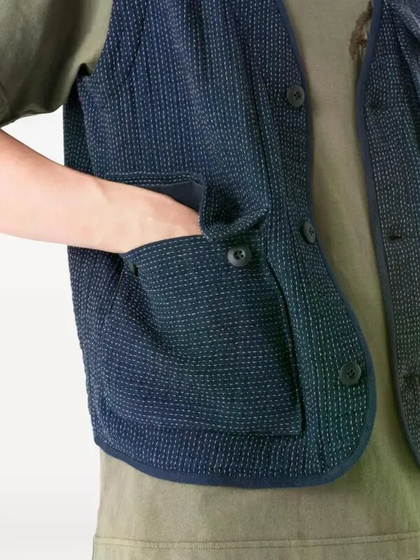 MAHARISHI Sashiko-stitch Utility Vest
