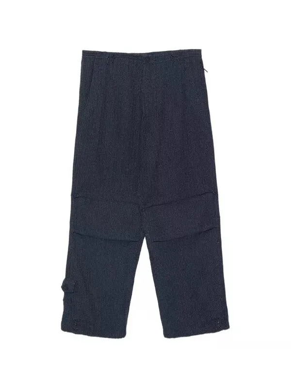 MAHARISHI Sashiko-stitched Drawstring Trousers