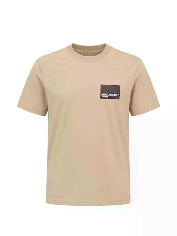 Karl Lagerfeld Logo-patch T-shirt - Neutrals