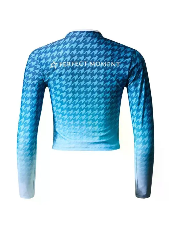 Perfect Moment Houndstooth Rash Guard Top - Blue