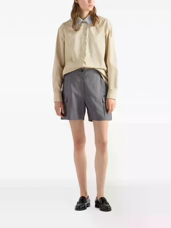 Prada Light Mohair Drawstring Shorts - Grey