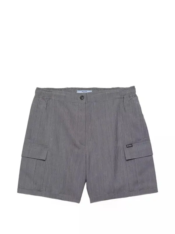 Prada Light Mohair Drawstring Shorts - Grey