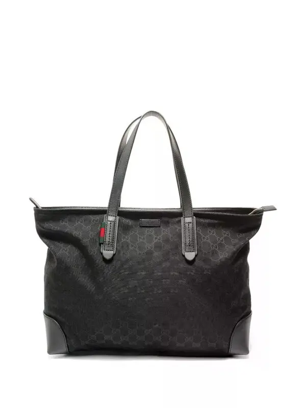 Gucci Gg Canvas Tote Bag - Black