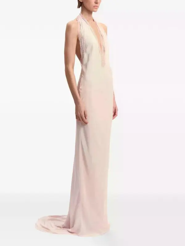16Arlington Malena Satin Dress With Lace Trim
