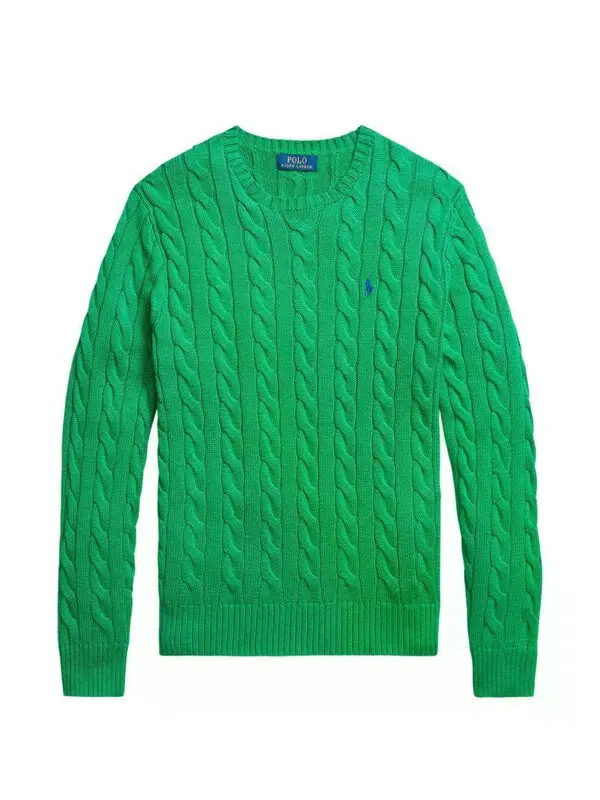 Polo Ralph Lauren Cable Knit Pony Sweater - Green