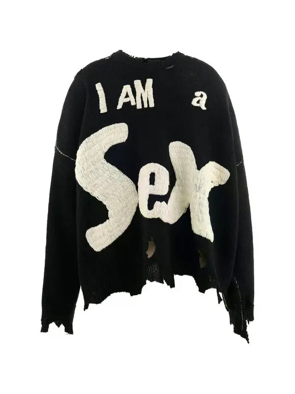 SAINT MXXXXXX Sex Pistols Distressed Sweater - Black