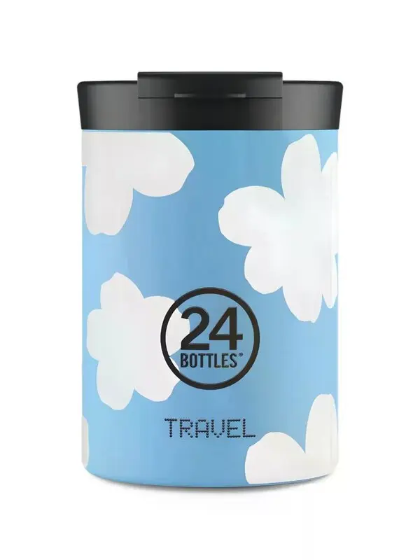 24BOTTLES 350 Ml Floral-print Tumbler - Blue