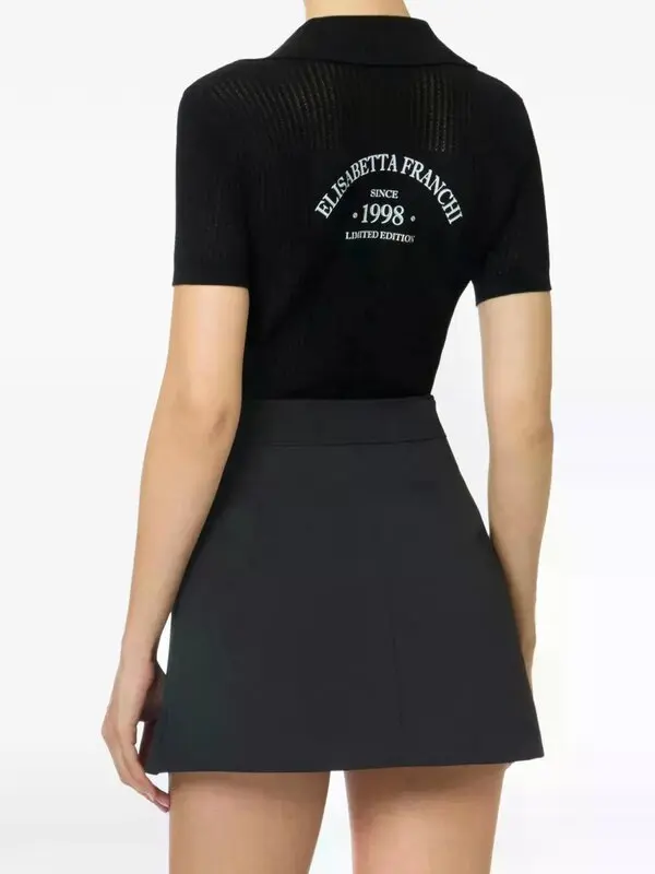 Elisabetta Franchi Ribbed Openwork T-shirt