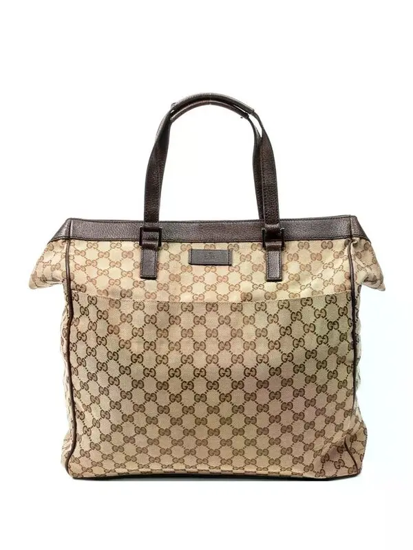 Gucci Monogram Pattern Tote Bag - Brown
