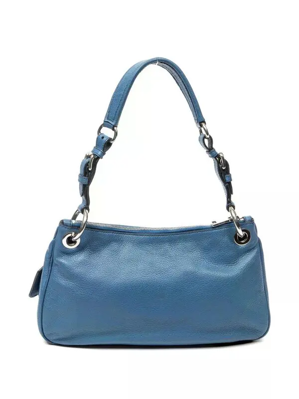 Prada Buckle Zip Hobo Shoulder Bag