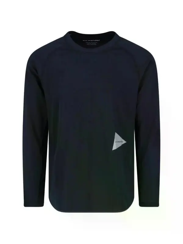 AND WANDER Logo-print Raglan-sleeve T-shirt