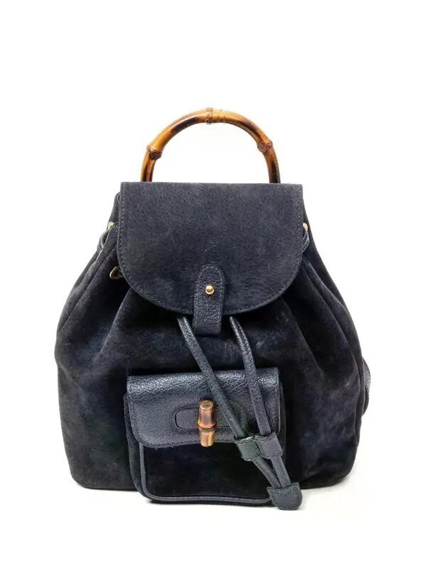 Gucci Bamboo Backpack - Blue