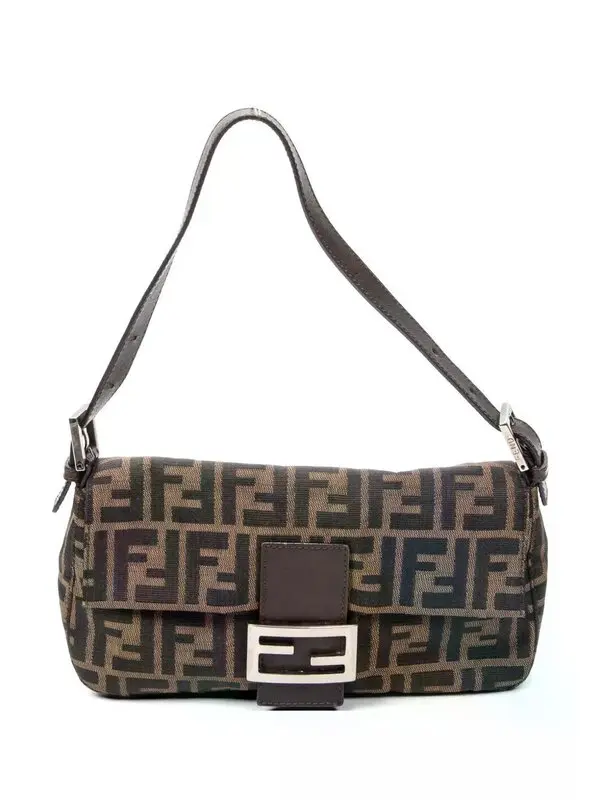 Fendi Zucca Baguette Shoulder Bag - Brown