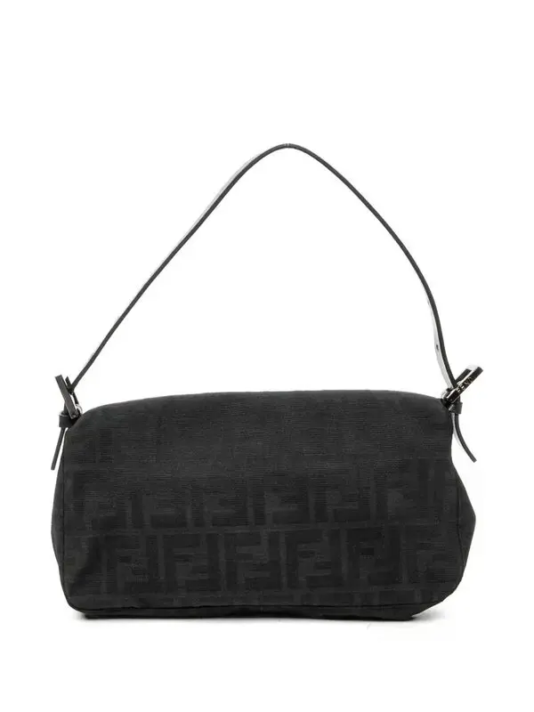 Fendi Zucca Canvas Baguette Shoulder Bag