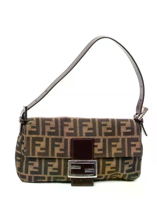 Fendi Zucca Canvas Baguette Handbag