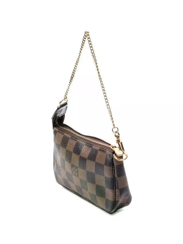 LOUIS VUITTON Damier Ebène Chain Clutch