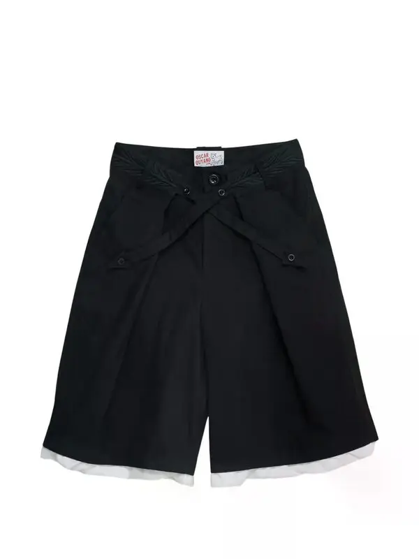 OSCAR OUYANG Cross Arrow Pleated Shorts