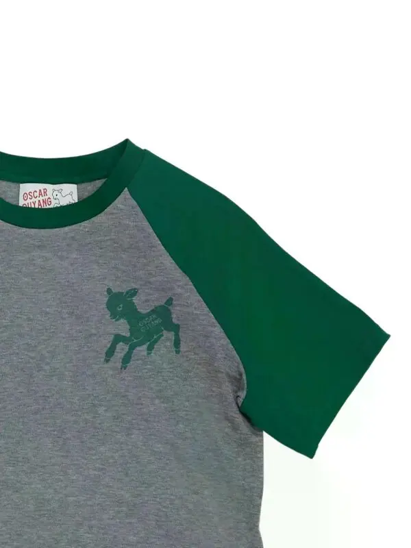 OSCAR OUYANG Raglan-sleeve Graphic-print T-shirt