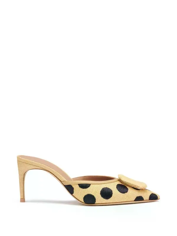 MALONE SOULIERS Mona Polka-dot Buckle Detail Mules