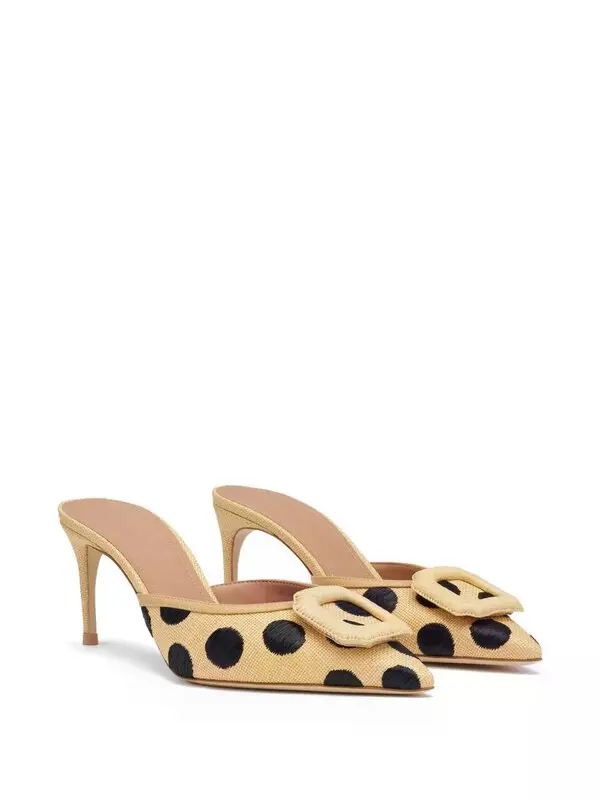 MALONE SOULIERS Mona Polka-dot Buckle Detail Mules
