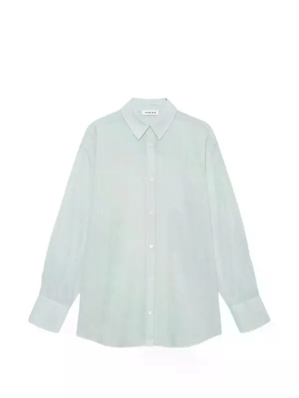 ANINE BING Plaza Striped Shirt - Green