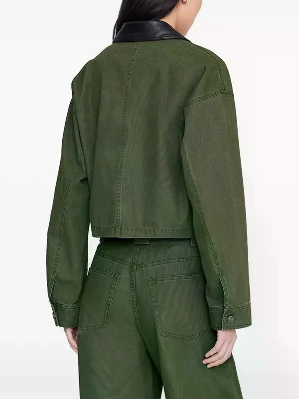 ANINE BING Yuma Cropped Jacket - Green