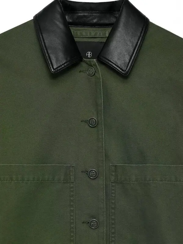 ANINE BING Yuma Cropped Jacket - Green
