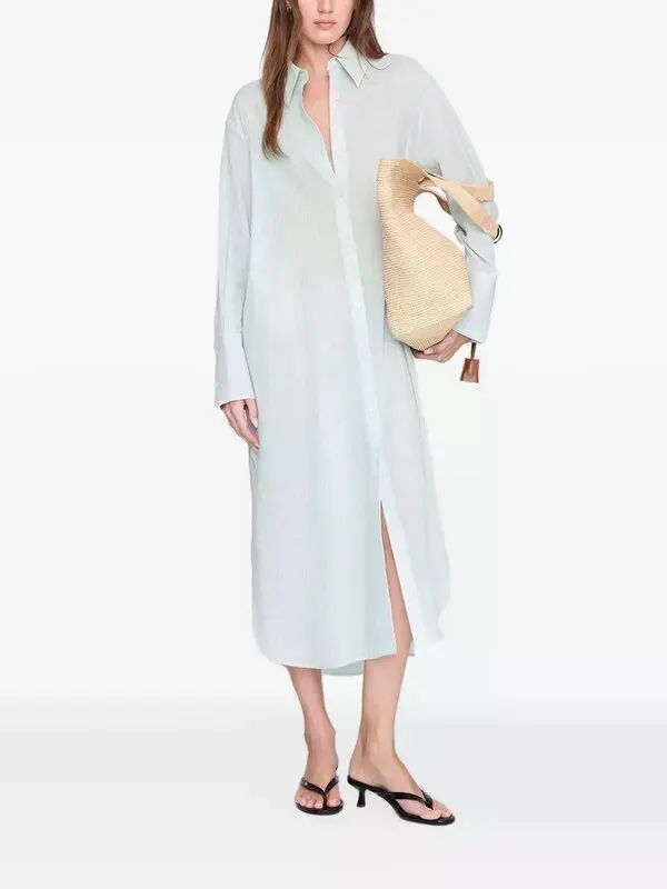 ANINE BING Noemi Striped Shirt Dress - Green