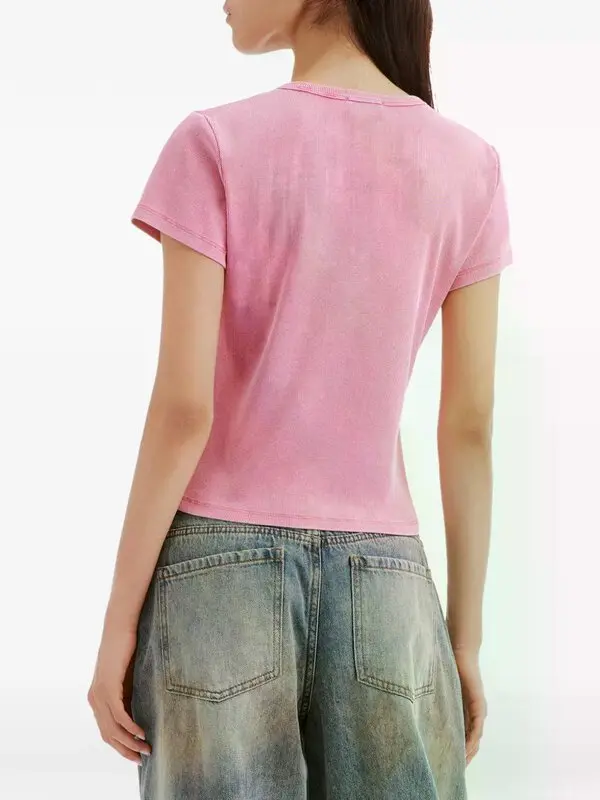 TOUT A COUP Ribbed T-shirt With Crystal Embellishment
