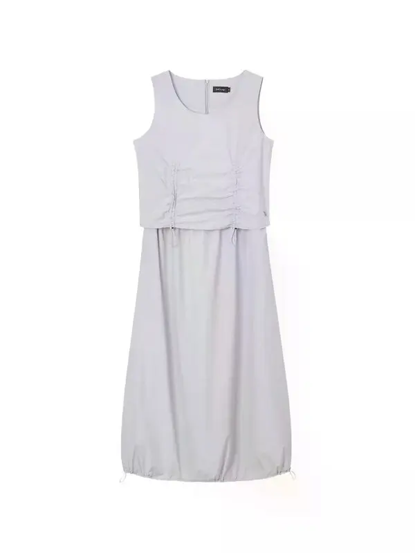 TOUT A COUP Ruched Drawstring-hem Maxi Dress - Purple