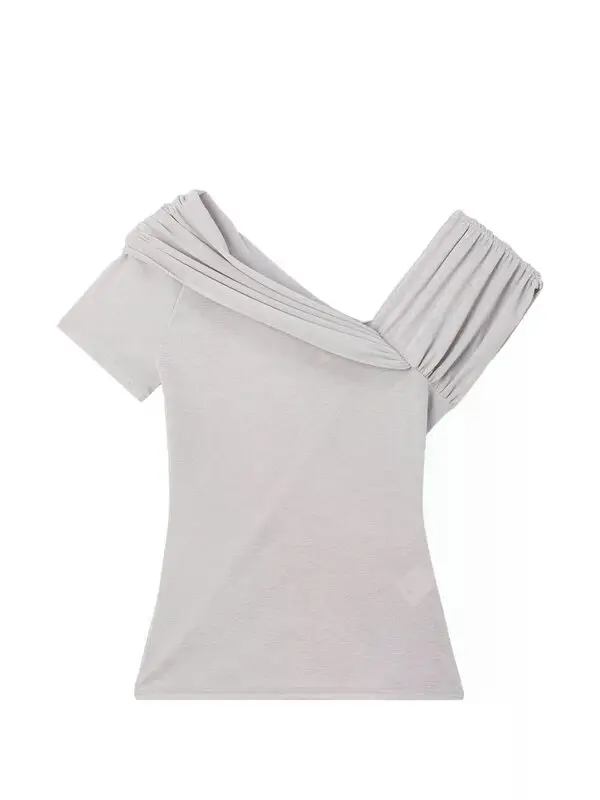 B+AB Ruched Off-shoulder Blouse
