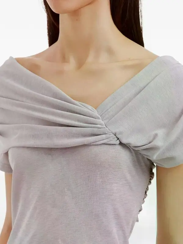 B+AB Ruched Off-shoulder Blouse