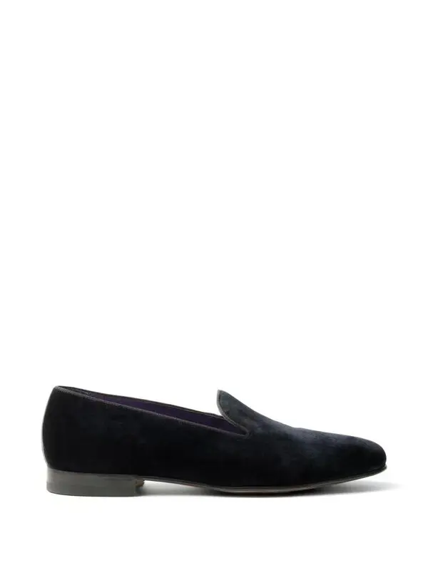 Ralph Lauren Purple Label Alonzo Velvet Loafers - Black