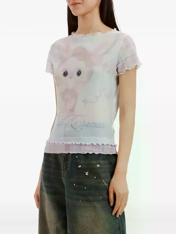 MINI CREAM Graphic Print Cotton T-shirt