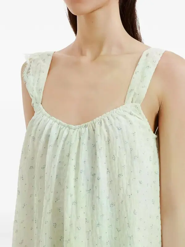 B+AB Floral Print Lace Trim Mini Dress