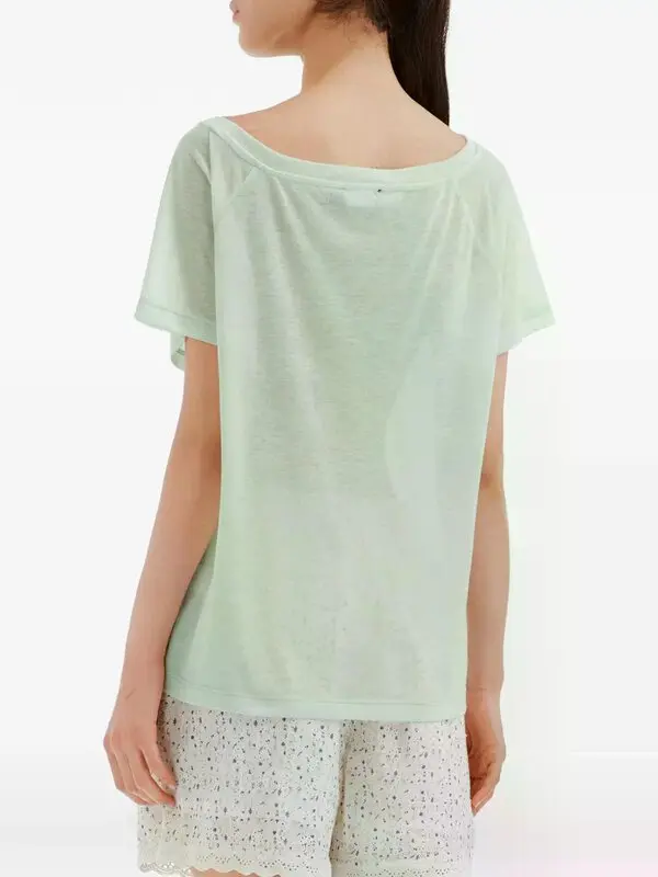 TOUT A COUP Slogan Print Raglan Sleeve T-shirt