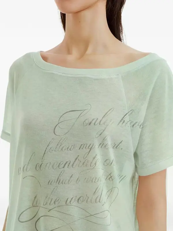 TOUT A COUP Slogan Print Raglan Sleeve T-shirt