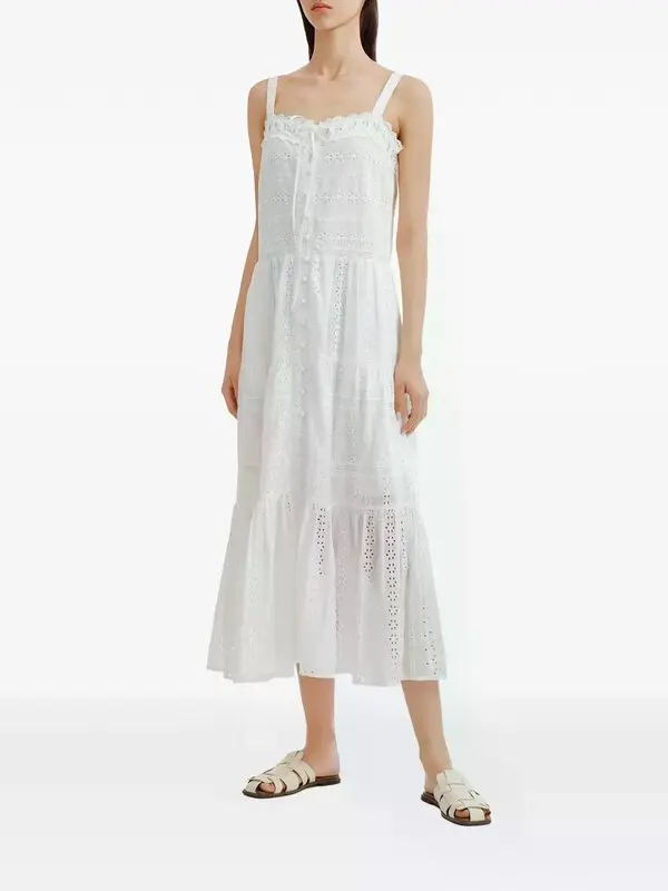 TOUT A COUP Tout À Coup Broderie Anglaise Tiered Dress