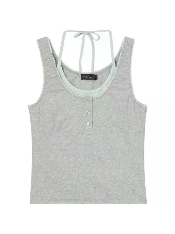 TOUT A COUP Layered Ruffled Halterneck Top