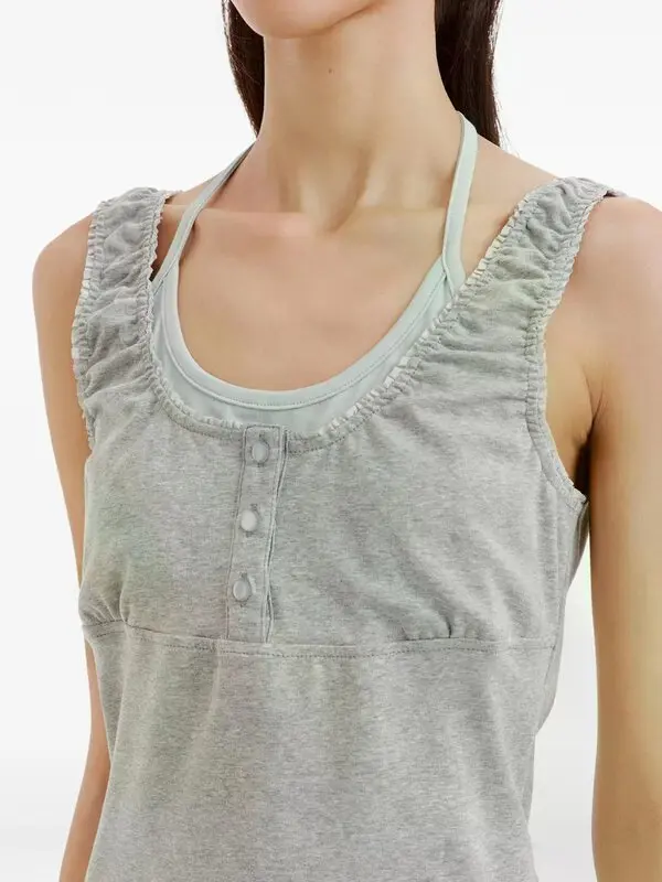 TOUT A COUP Layered Ruffled Halterneck Top