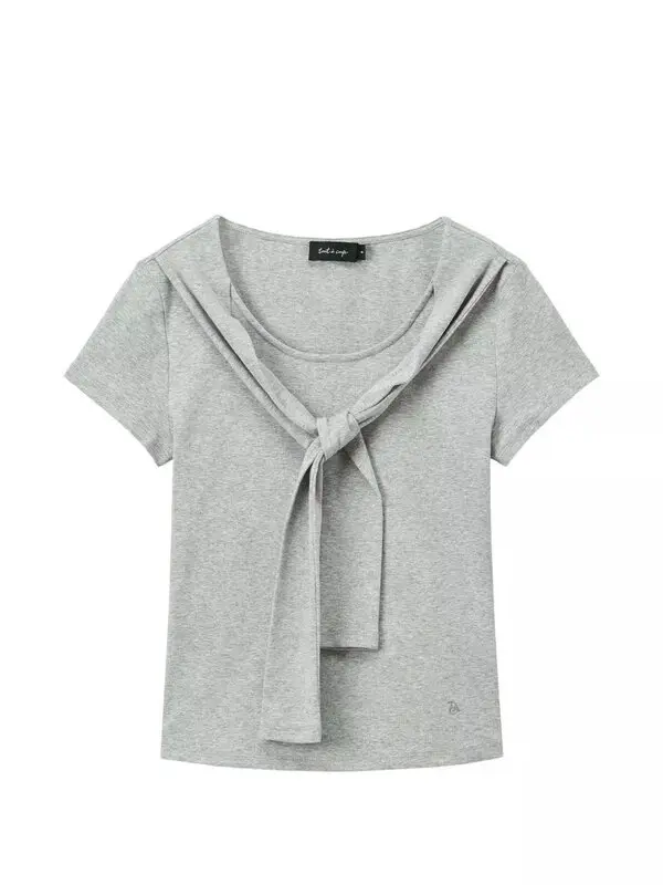 TOUT A COUP Tie-detail T-shirt