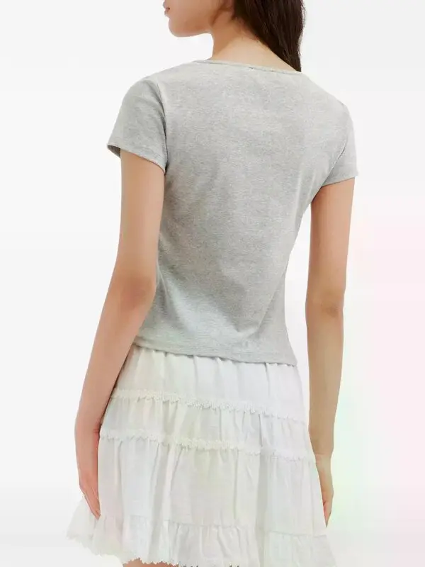 TOUT A COUP Tie-detail T-shirt