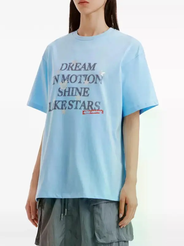 MINI CREAM Slogan Print T-shirt