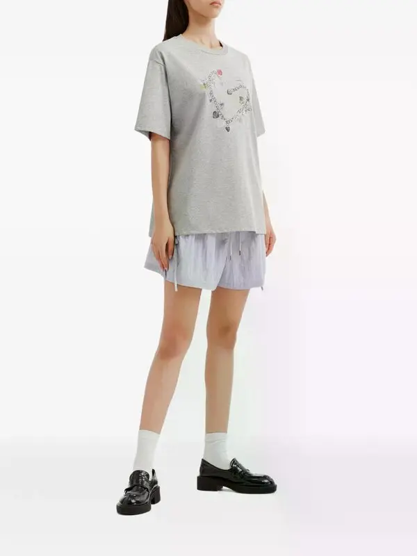 B+AB Drawstring Waist Side-tie Mini Shorts