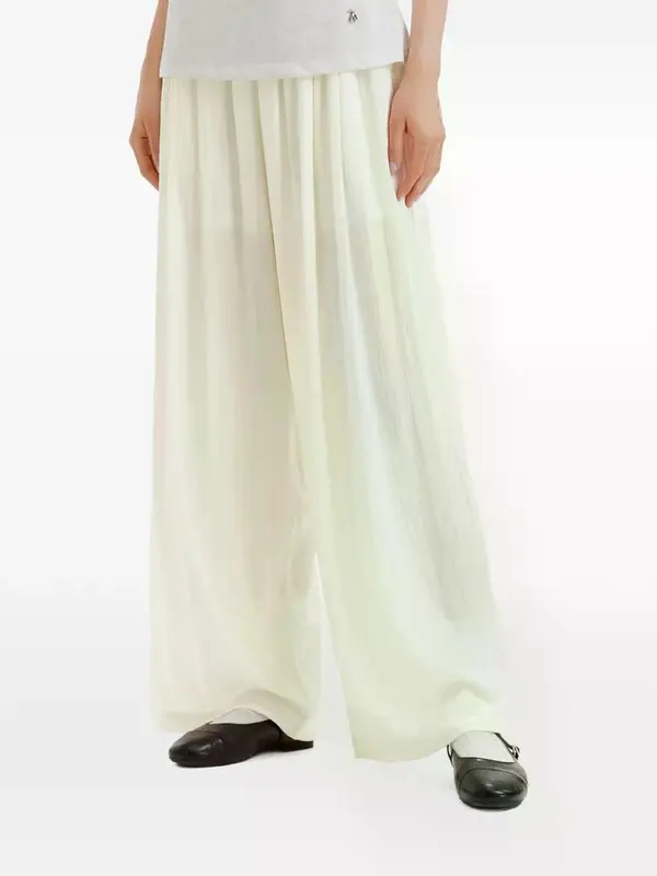 TOUT A COUP Elasticated Waistband Wide-leg Trousers