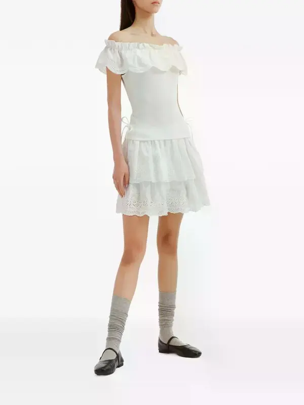 TOUT A COUP Broderie Anglaise Tiered Skirt