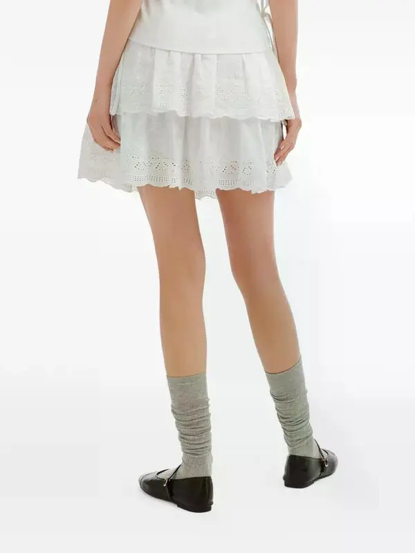 TOUT A COUP Broderie Anglaise Tiered Skirt